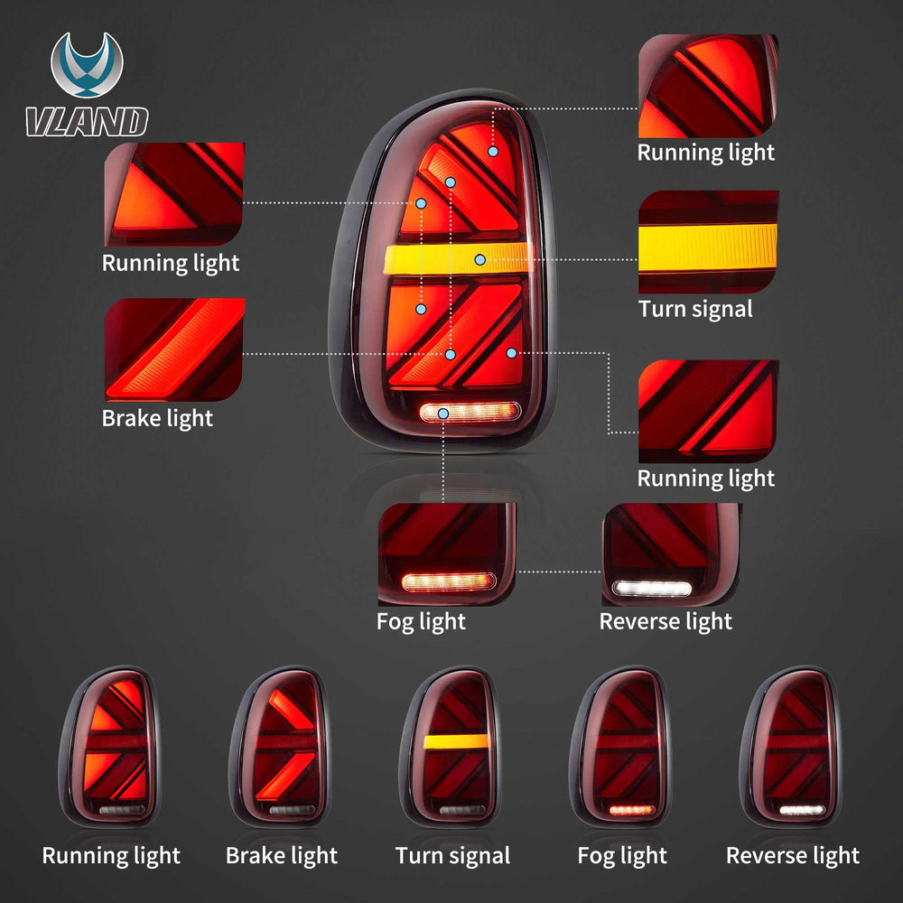 Vland UK 10-16 Mini Cooper Countryman R60 LED Tail Lights